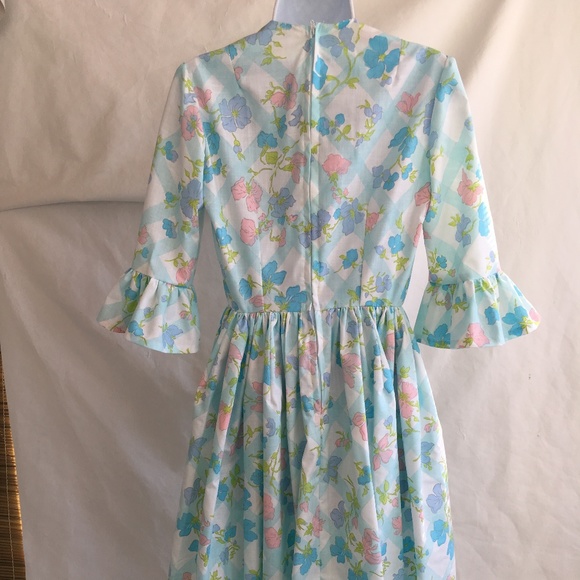 Dresses | Vintage Inspired Sheer Ruffle Dress Handmade | Poshmark